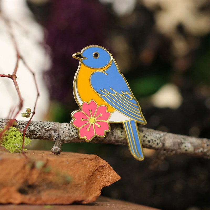 Bluebird Brooch - Etsy