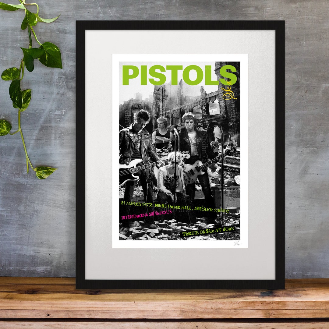 Sex Pistols Poster Notre Dame Hall London 1977 Concert Print T Johnny Rotten Sid Vicious
