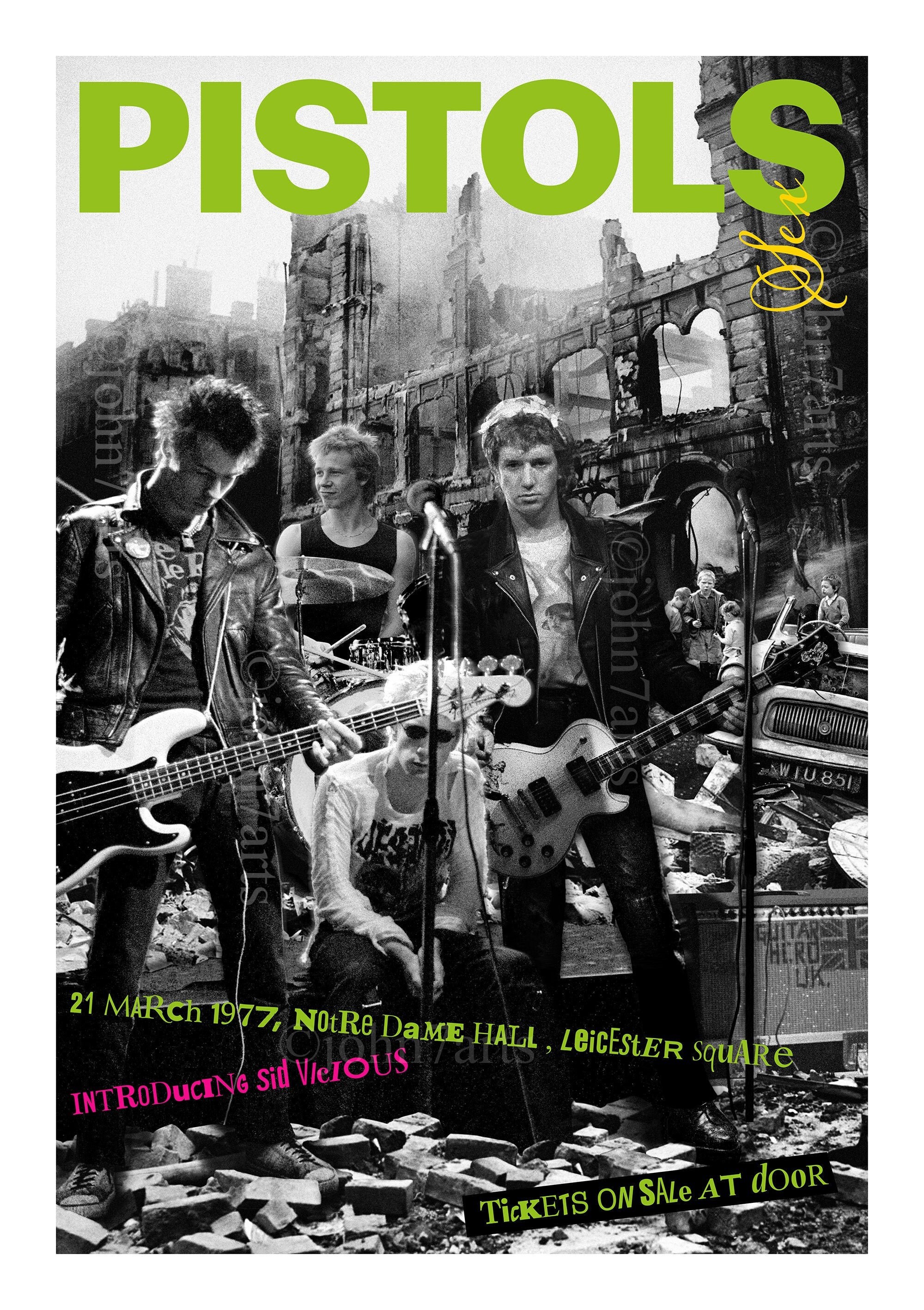Sex Pistols Poster Notre Dame Hall London 1977 Concert Print Etsy