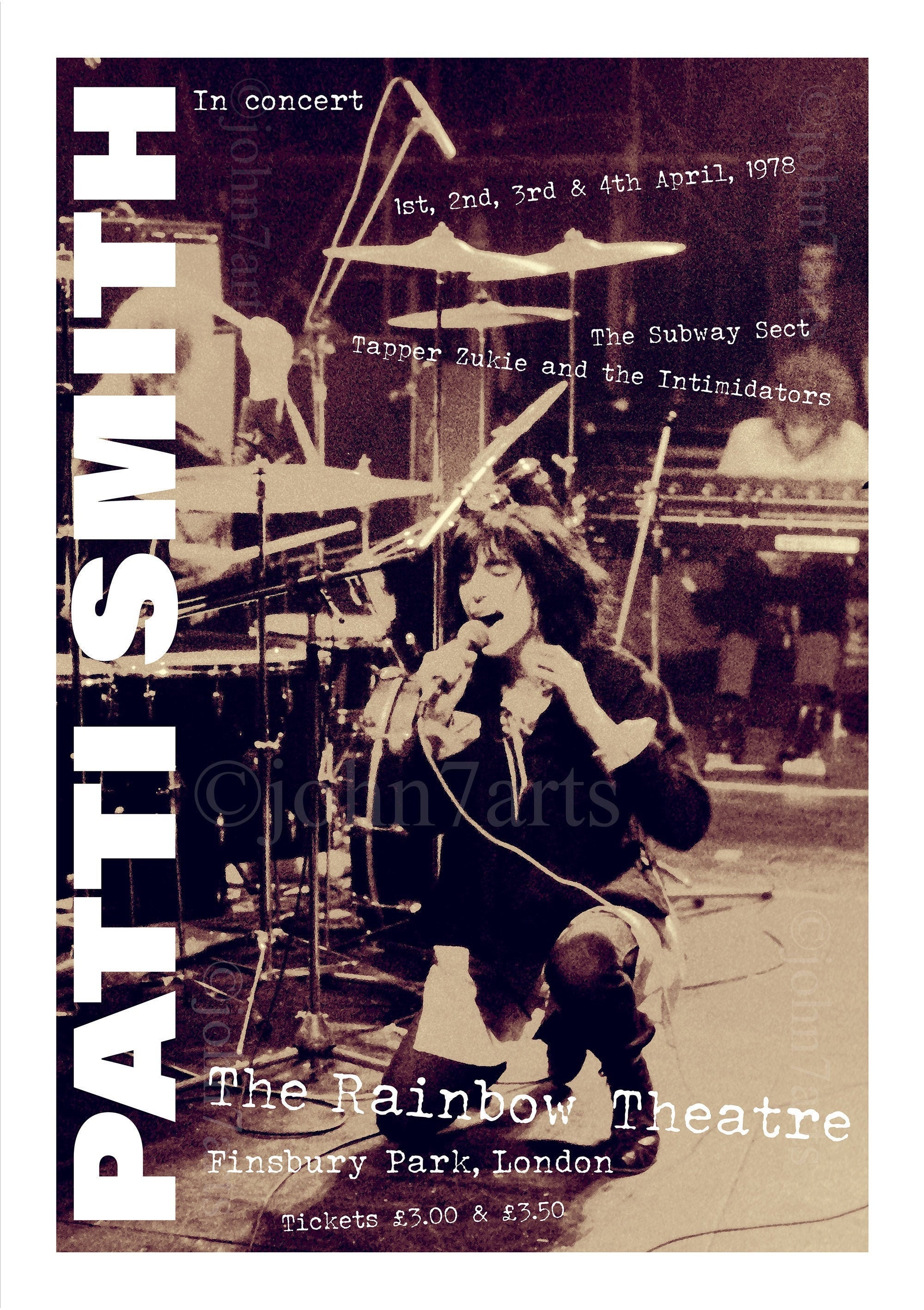 Patti Smith Concert Posters Gallery Quality Giclée Print - Etsy UK