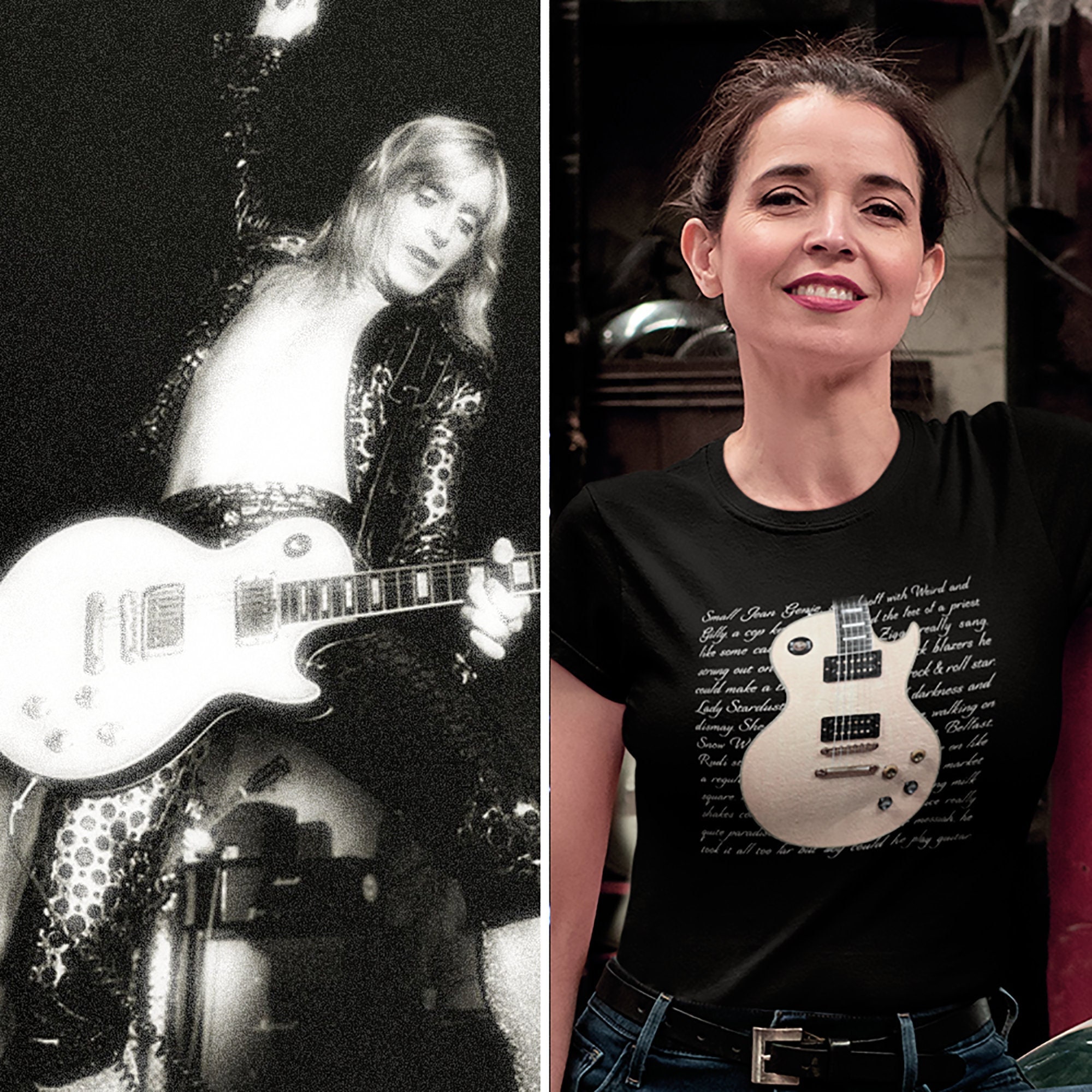 Mick Ronson David Bowie Inspired Ziggy Stardust Guitar T-shirt - Etsy