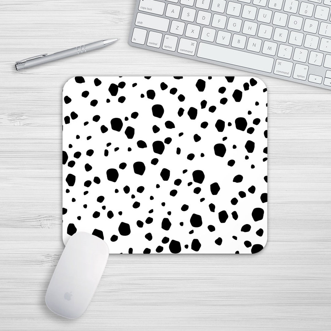 Spotty Dalmatian Print Mouse Mat Rectangle or Round Mousepad Desk Mouse ...