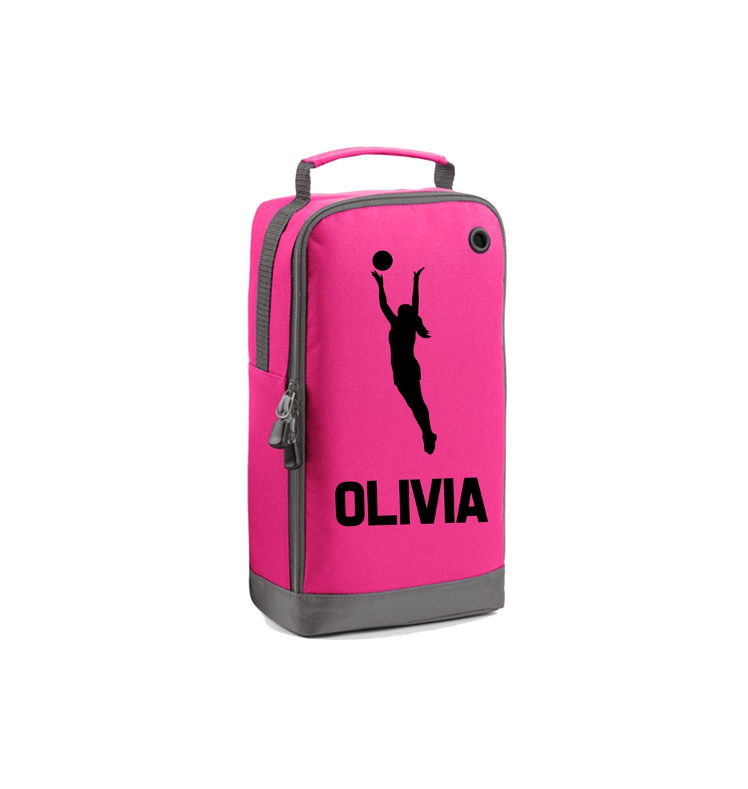 Girls Personalised Netball Bag Boot Bags Kit for Her Kids P.E Sports ...