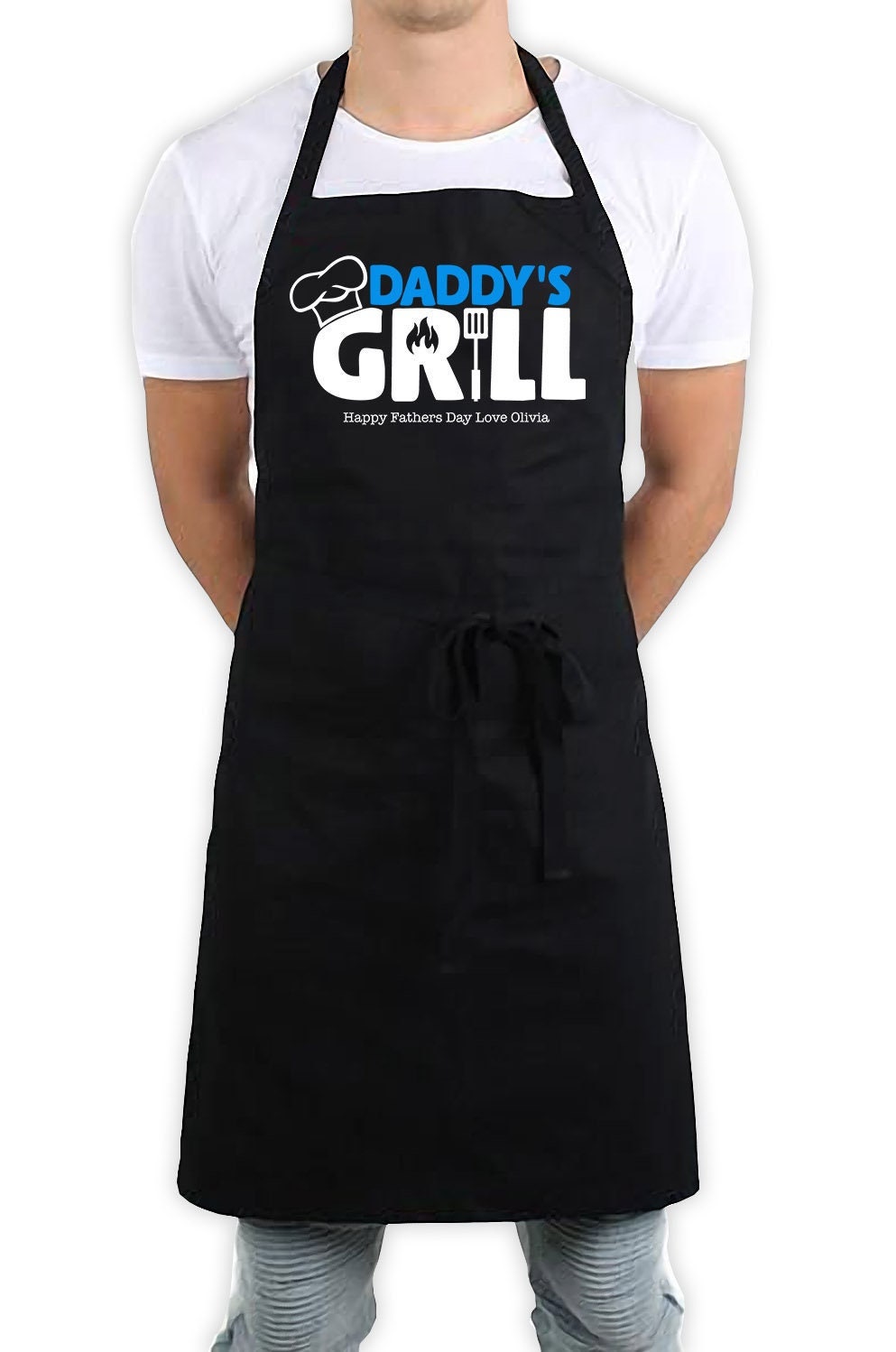 Personalised Father's Day Gift Daddy's Grill BBQ Apron Custom Dad ...
