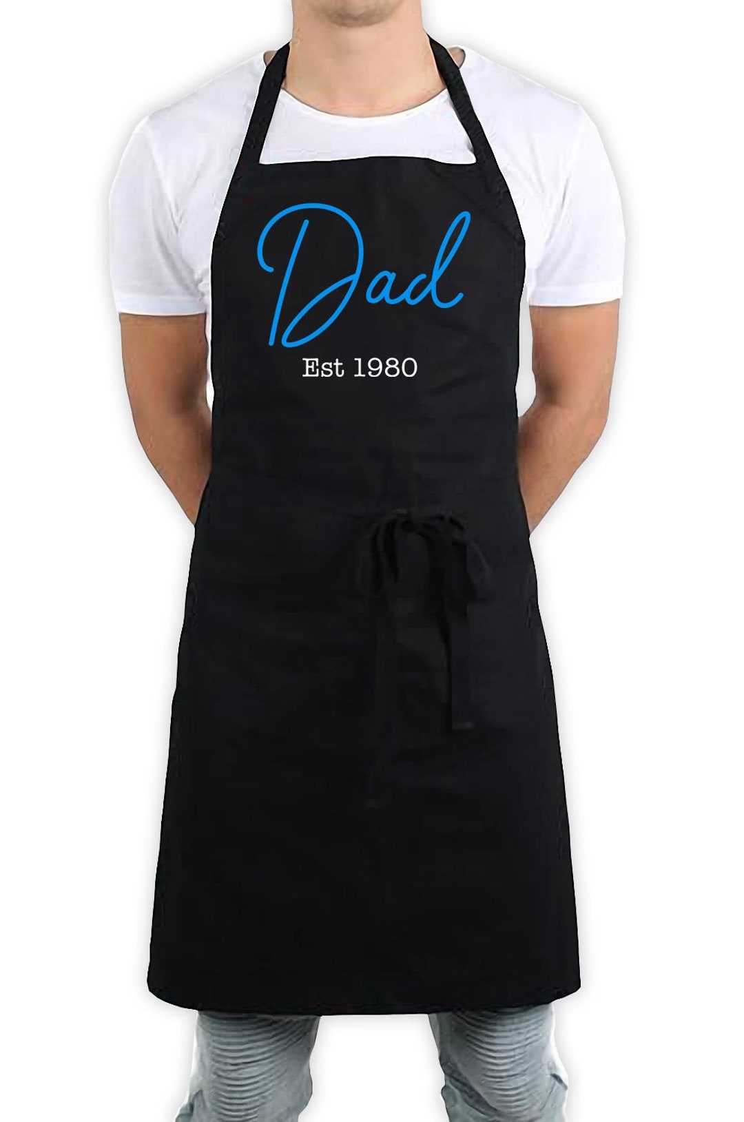 Personalised Dad Apron, Father's Day Gift, Custom Date, Dads BBQ Aprons ...