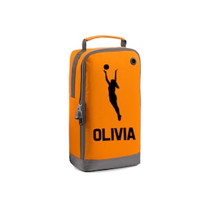 Girls Personalised Netball Bag Boot Bags Kit for Her Kids P.E Sports ...