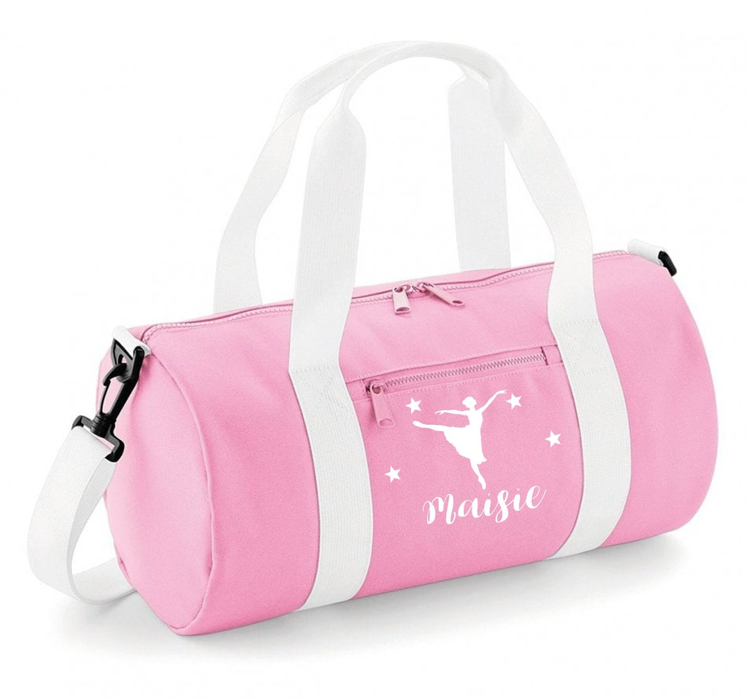 Personalised Dance Bag for Girls Ballet Holdall Gym Kit Dancing Barrel ...