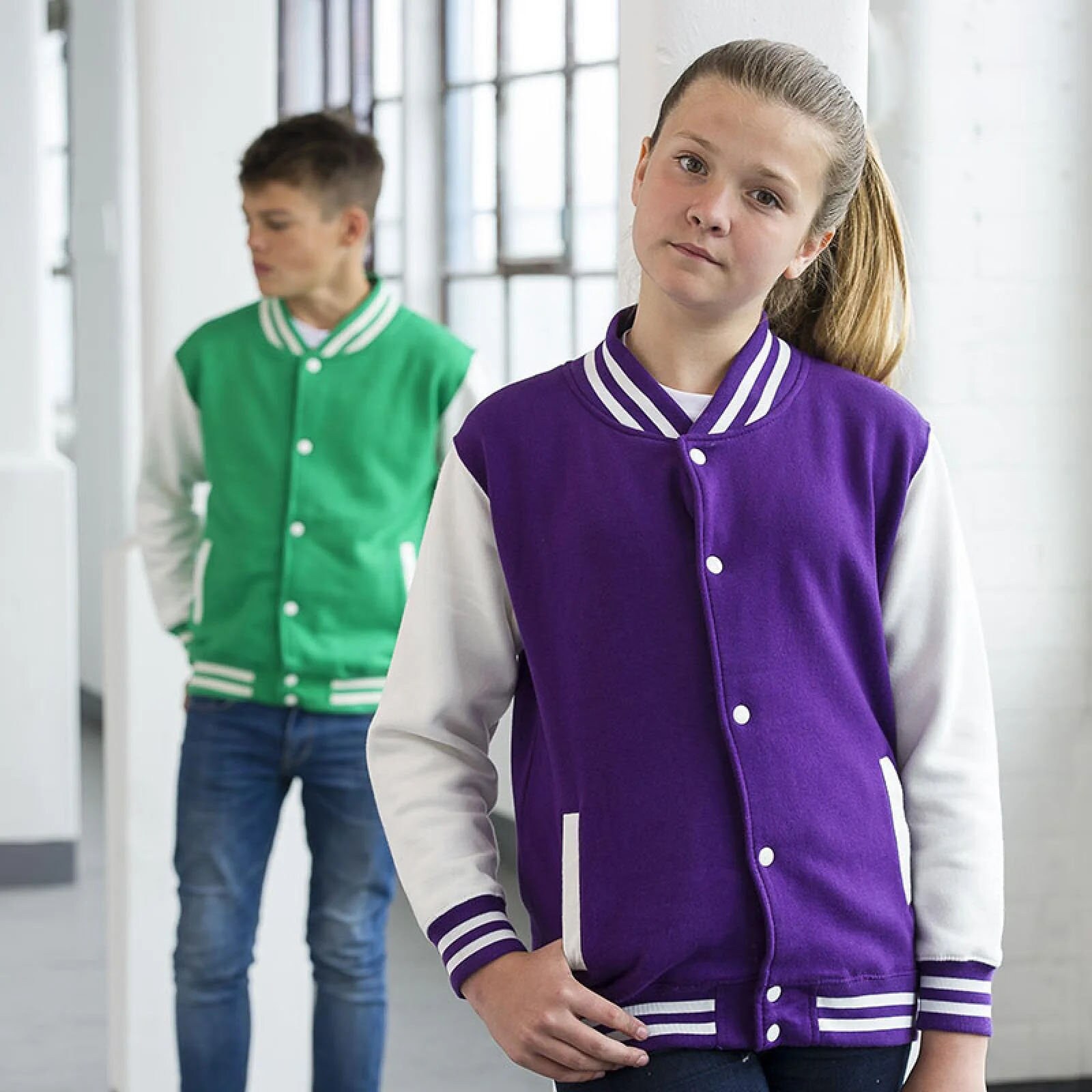 Personalised Kids Varsity Jacket, Custom Name and Initials, Girls and ...