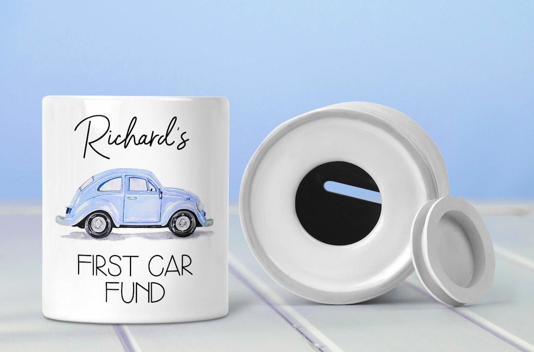 First Car Gift Personalised Money Box Car Fund Boys 17th - Etsy Canada