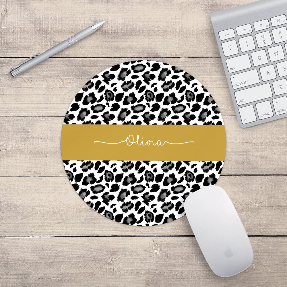 Personalised Leopard Print Animal Print Mouse Mat Rectangle Or | Etsy