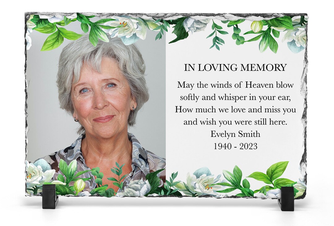 Personalised Memorial Gift, in Loving Memory Photo Plaque, Remembrance ...