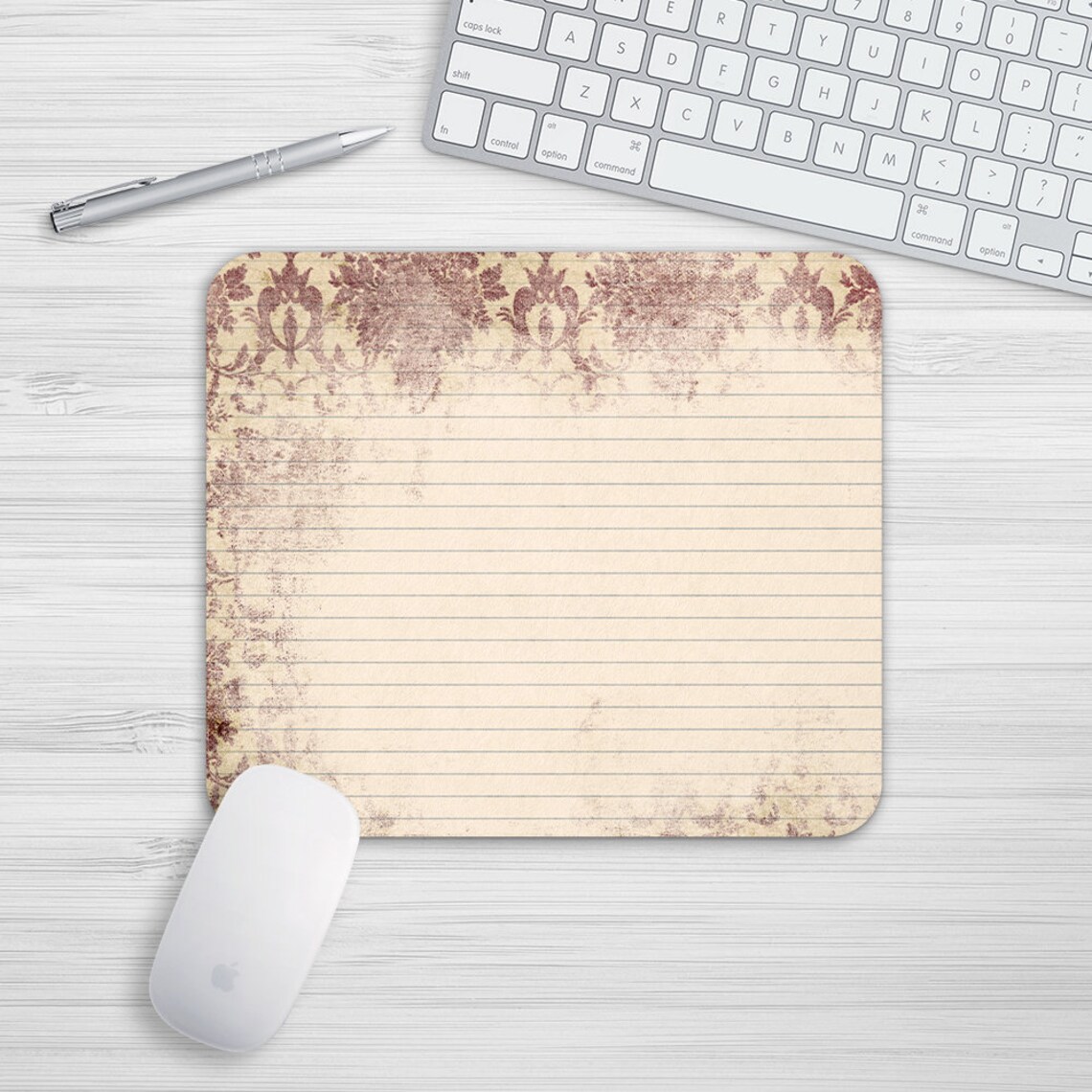 Vintage Notepad Effect Mouse Mat Rectangle Or Round Mousepad | Etsy