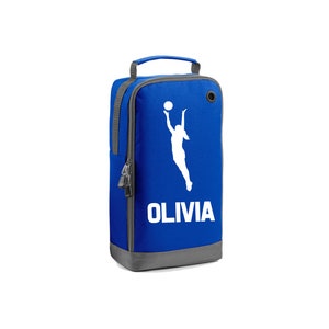 Girls Personalised Netball Bag Boot Bags Kit for Her Kids P.E Sports ...