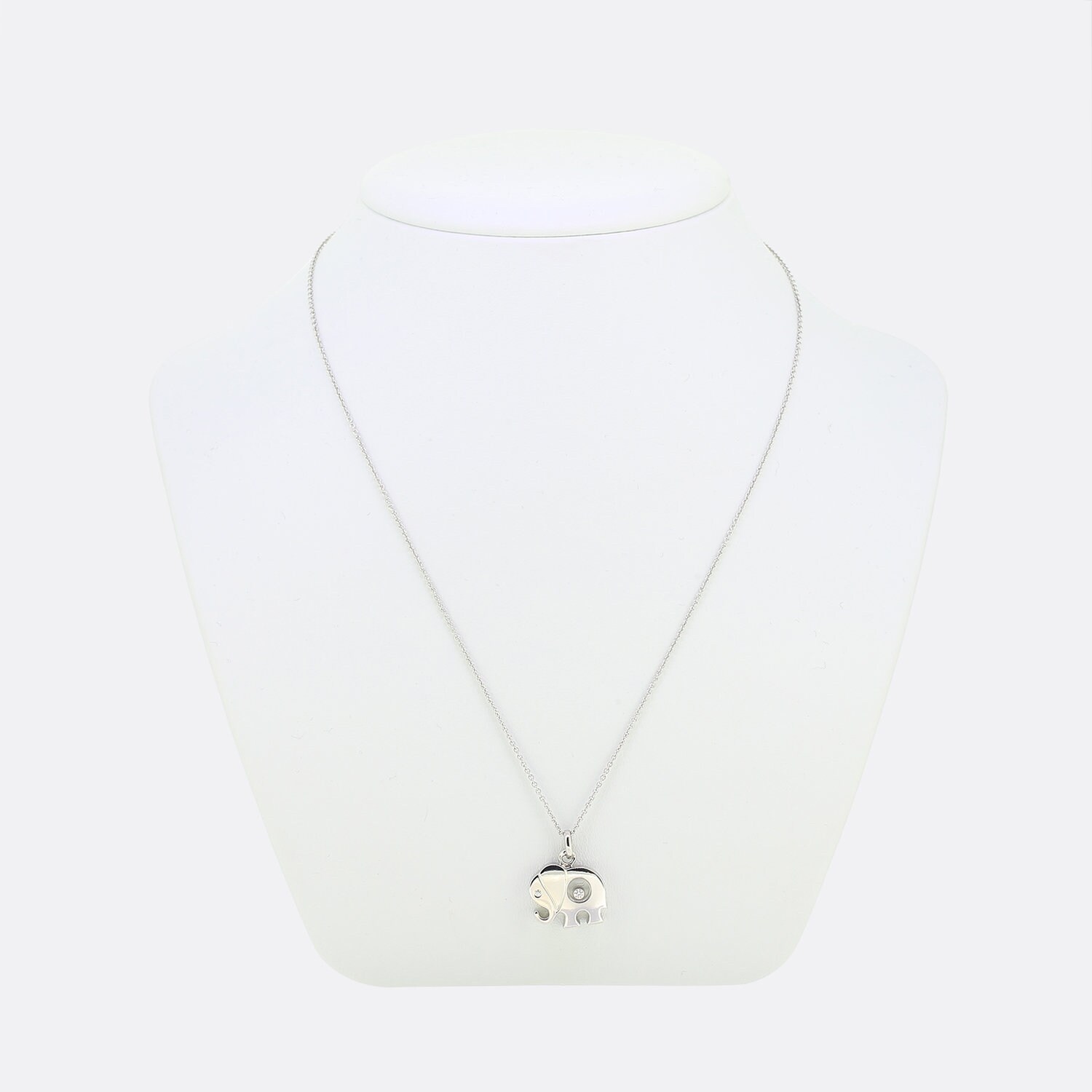 Chopard Happy Diamonds Elephant Pendant Necklace 18ct White Gold - Etsy