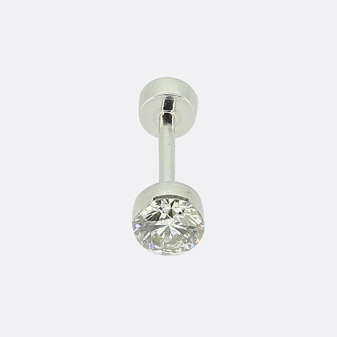 Maria Tash 4mm Invisible Diamond Threaded Stud Earring With Diamond ...