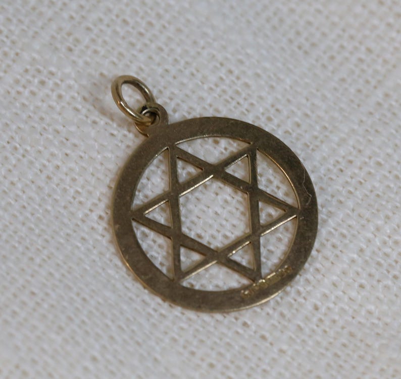 Georg Jensen 9ct Gold Star of David Pendant | Necklace Charm - Etsy