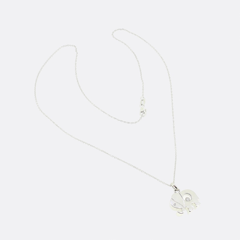 Chopard Happy Diamonds Elephant Pendant Necklace 18ct White Gold - Etsy