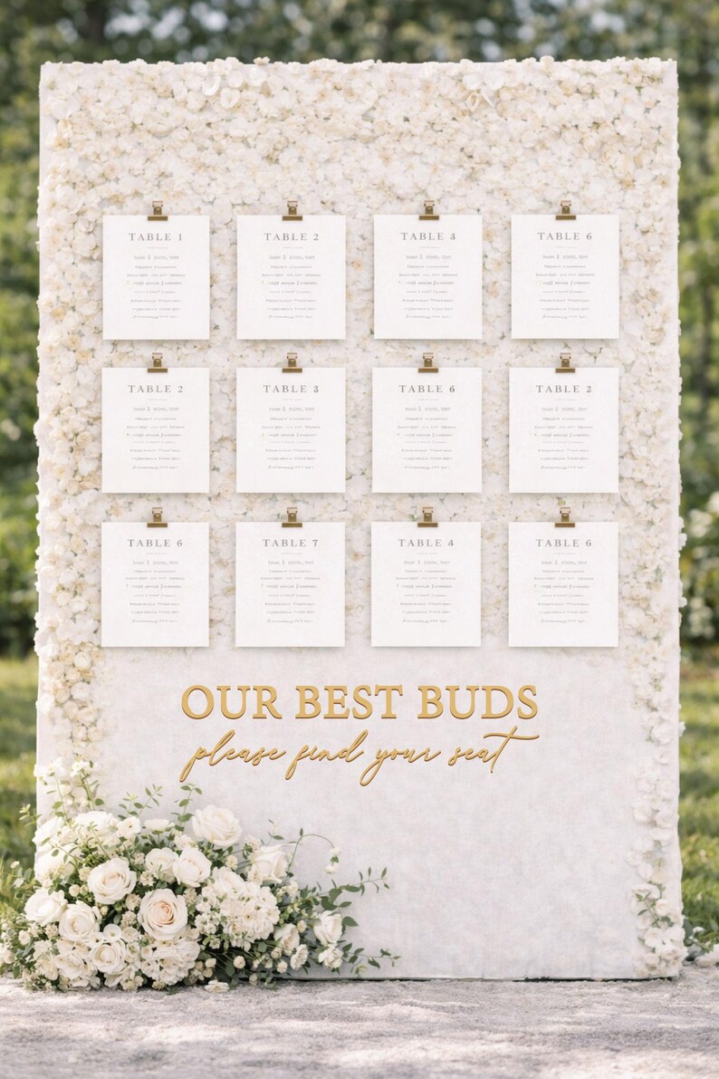 Our Best Buds Please Find Your Seat Lettering Cutouts ONLY, Bloom ...
