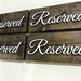 3D Reserved Sign, Rustic Wedding Signs, Church Pew Reservation, Hanging ...