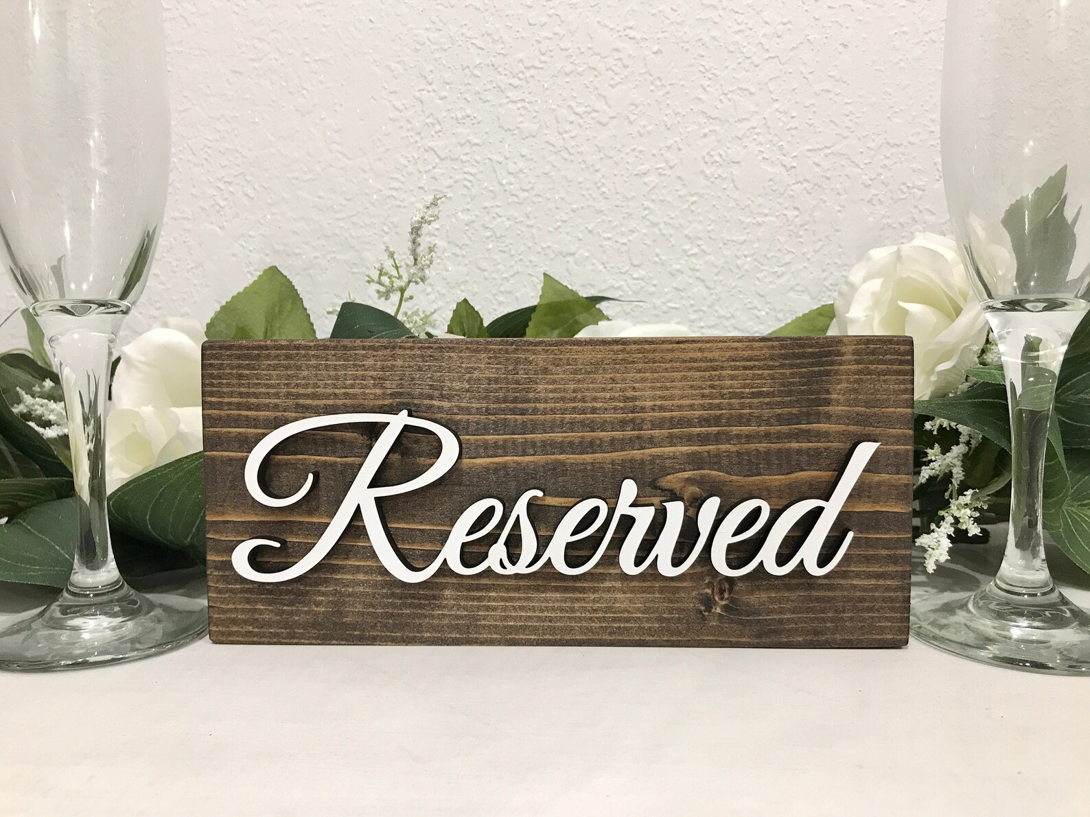 3D Reserved Sign Rustic Wedding Signs Church Pew - Etsy