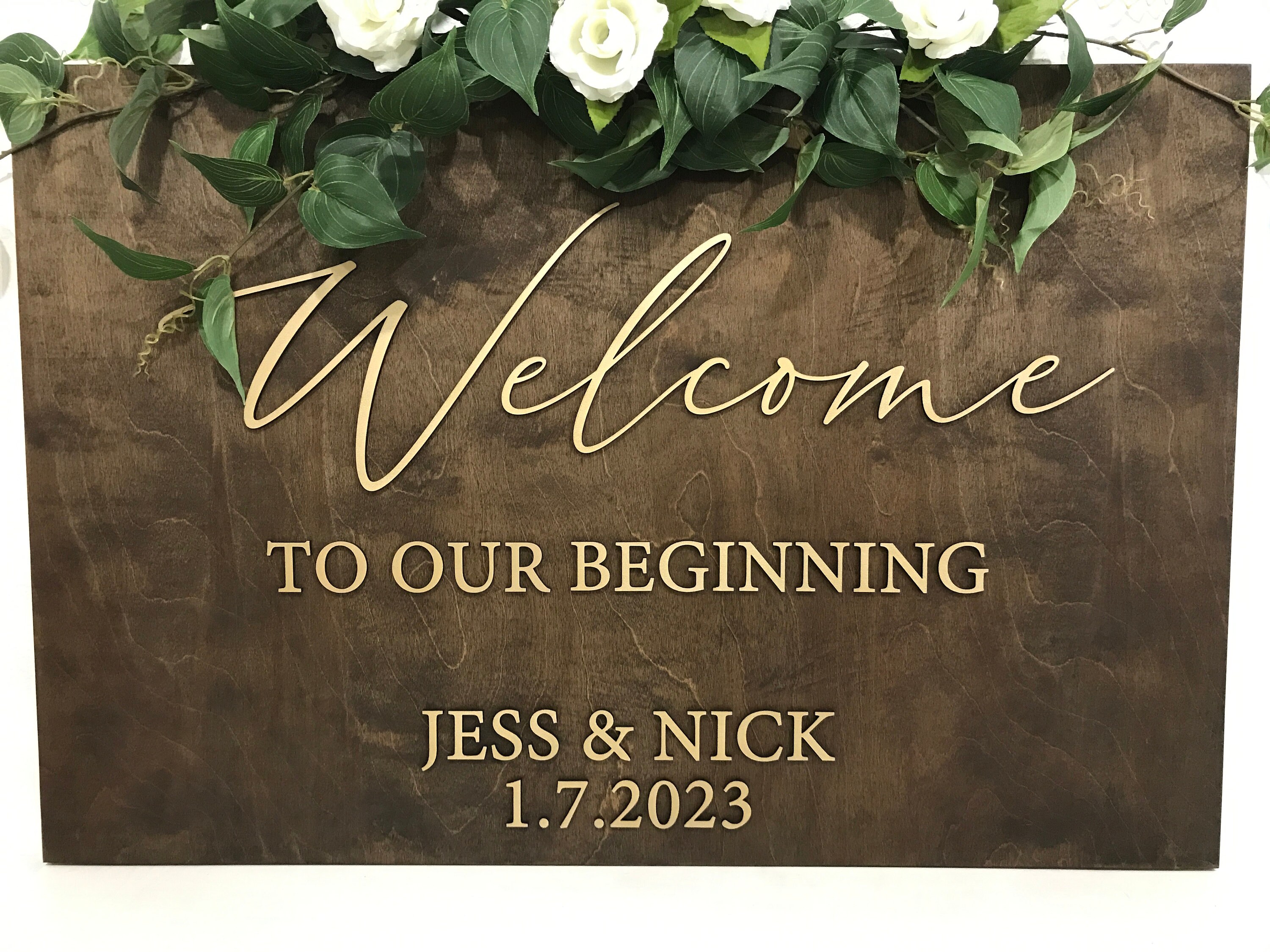 3D Wedding Welcome Sign for Wedding Ceremony Decor Wooden | Etsy