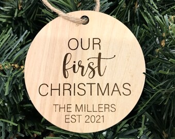 3D Our 1st Year as Grandma & Grandpa Ornament Wood First Year - Etsy