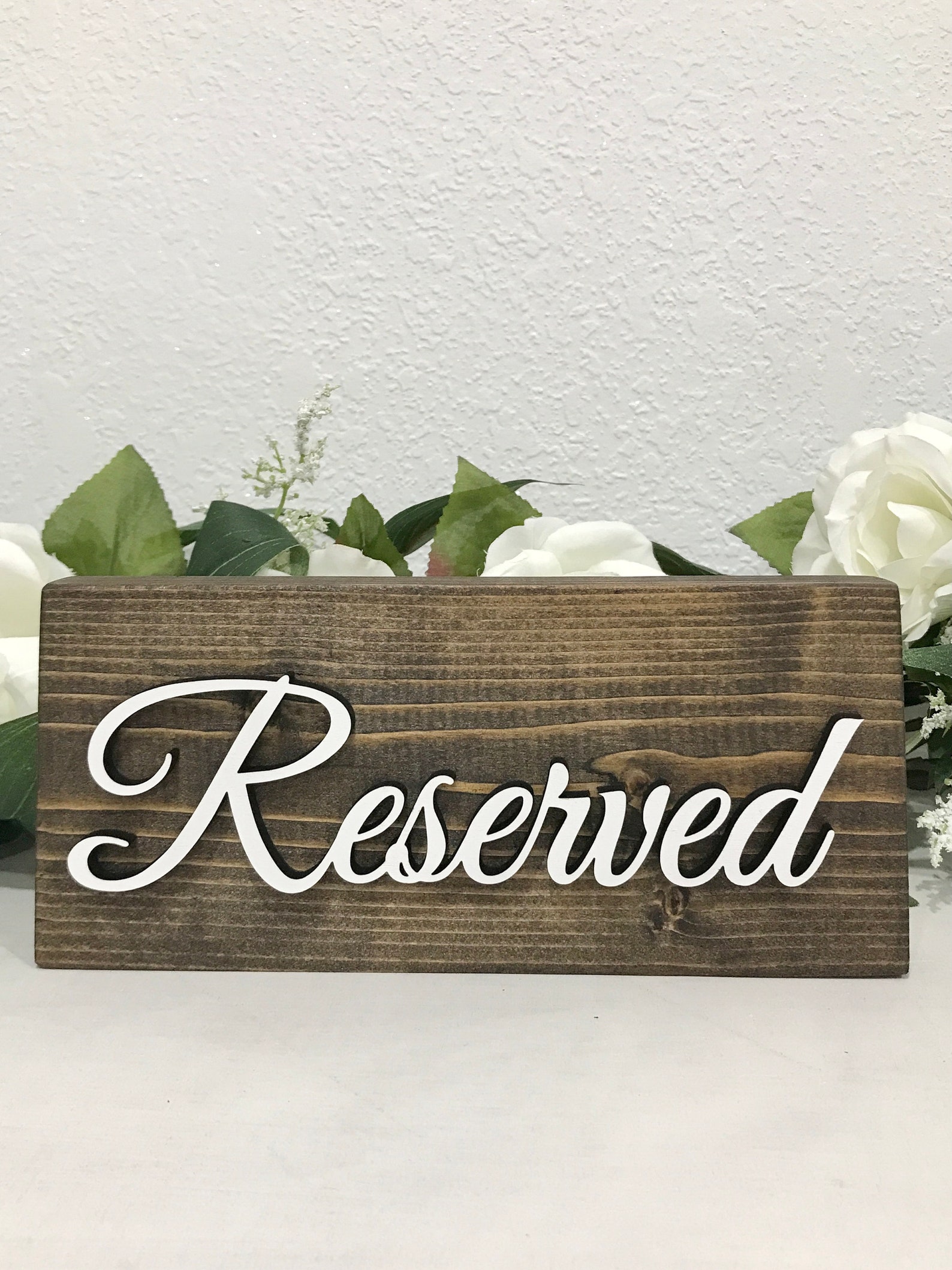 3D Reserved Sign Rustic Wedding Signs Church Pew - Etsy