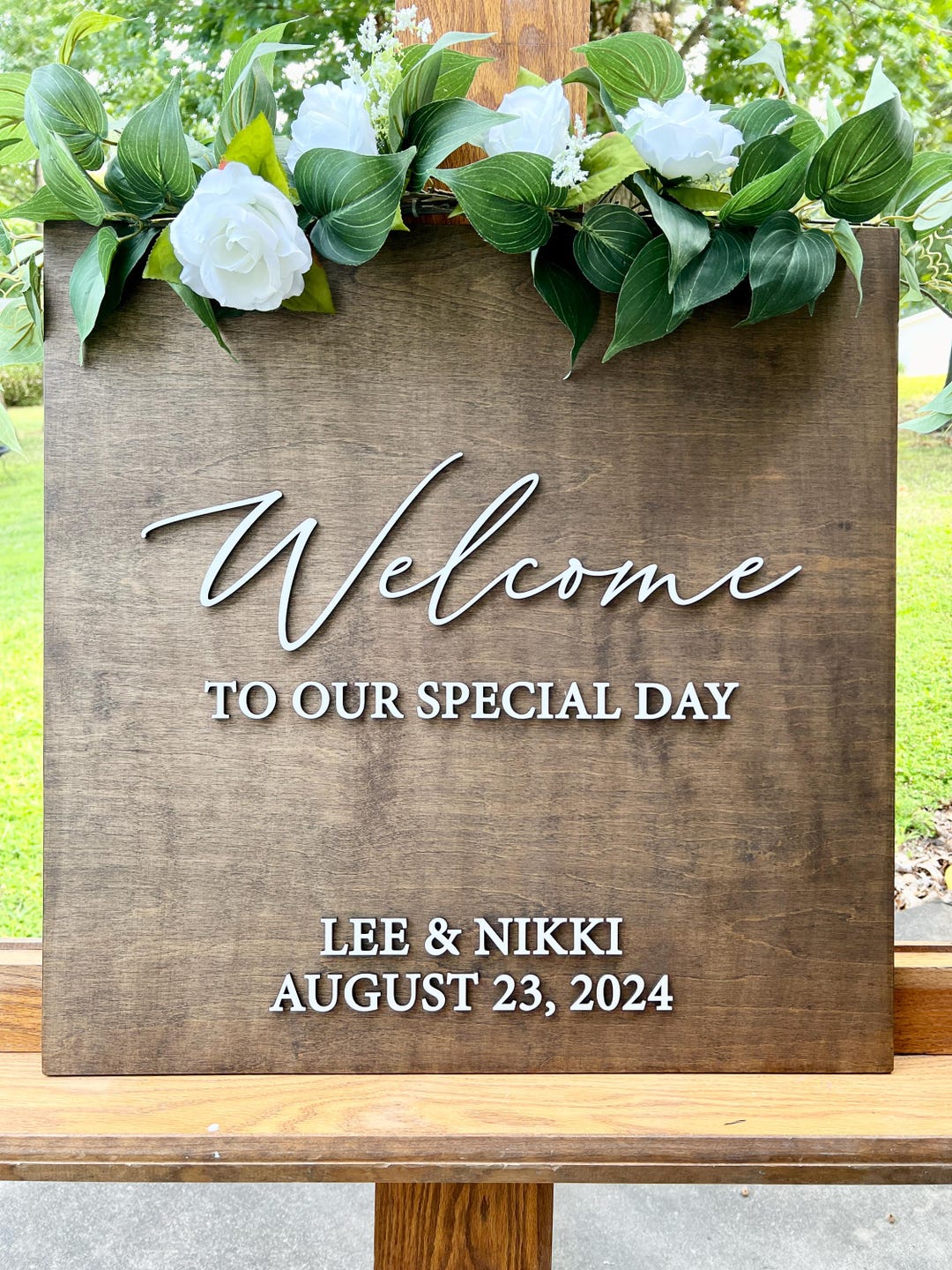 Wedding Welcome Sign for Wedding Ceremony, 3D Welcome to Our Special ...