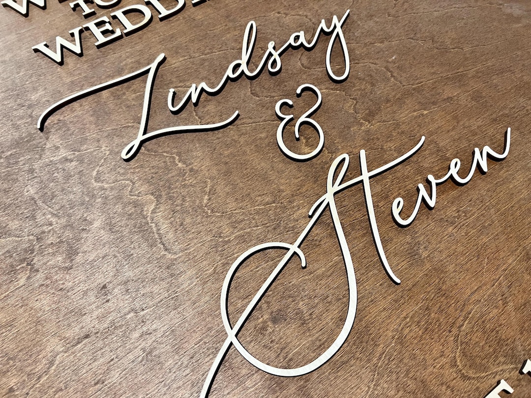 Wood Lettering ONLY, DIY Wedding Welcome Sign for Wedding Ceremony ...