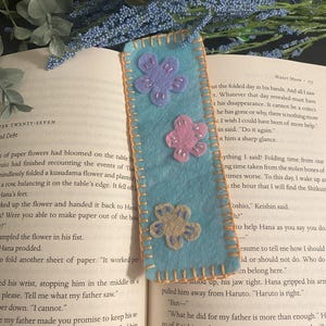 Embroidered Felt Bookmarks - Etsy