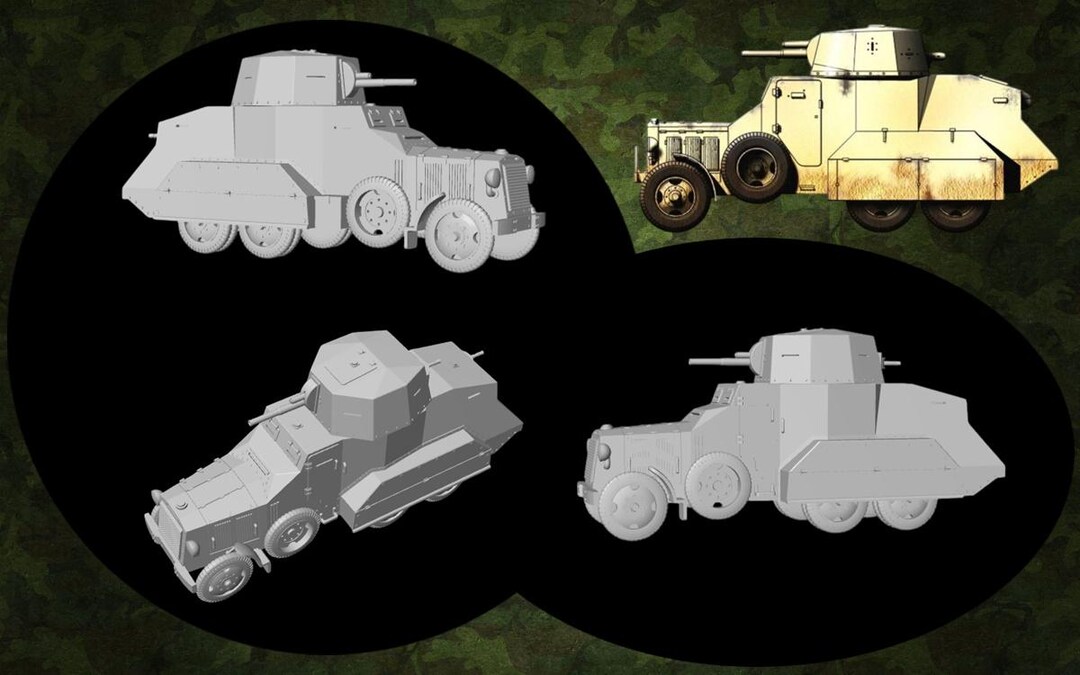 Model Kit to Assemble and Paint - Military Vehicle. Fiat 611 Auto Blind ...