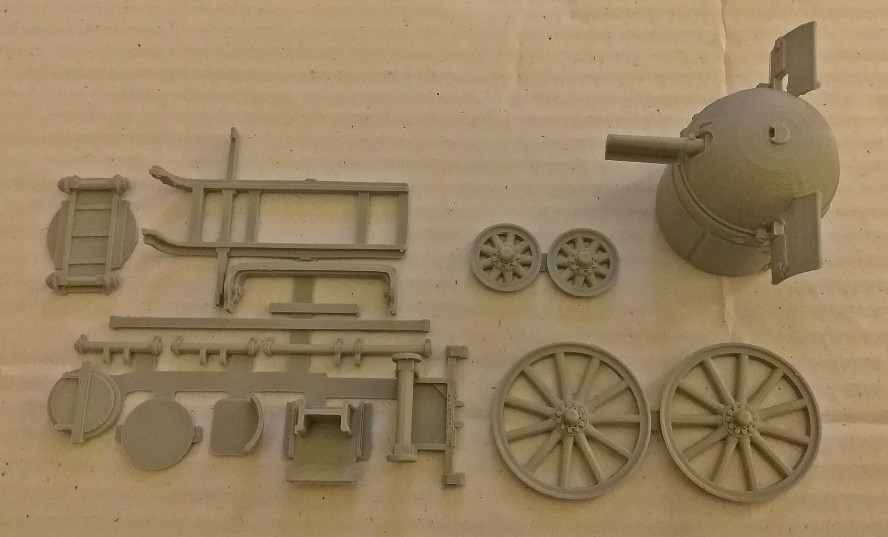Model Assembly Kit - Military Theme. Gruson Fahrpanzer - 1892 / 1945 ...