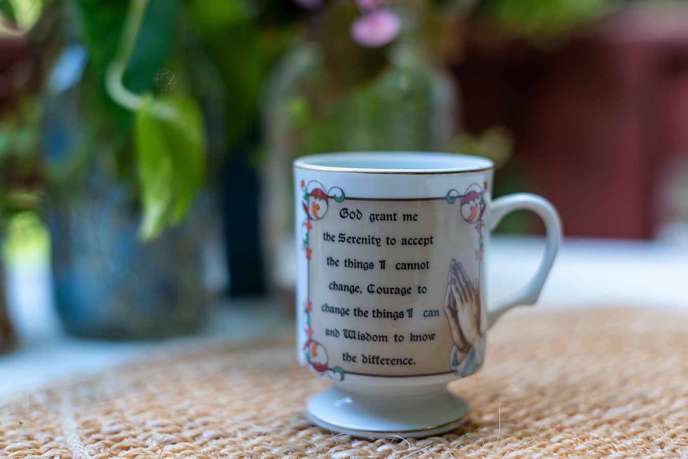 Vintage Serenity Prayer Praying Hands Mug Cup / Lefton Vintage | Etsy