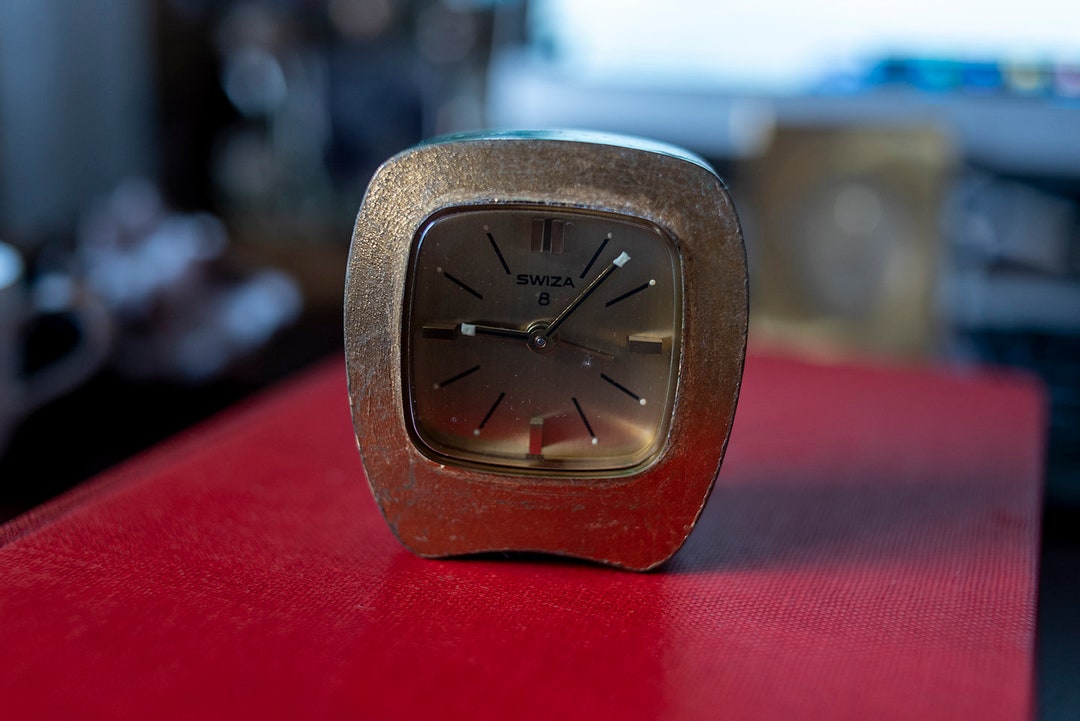 Swiza 8-day Brass Wind up Clock /small Swiza 8-day Brass Wind up Clock ...