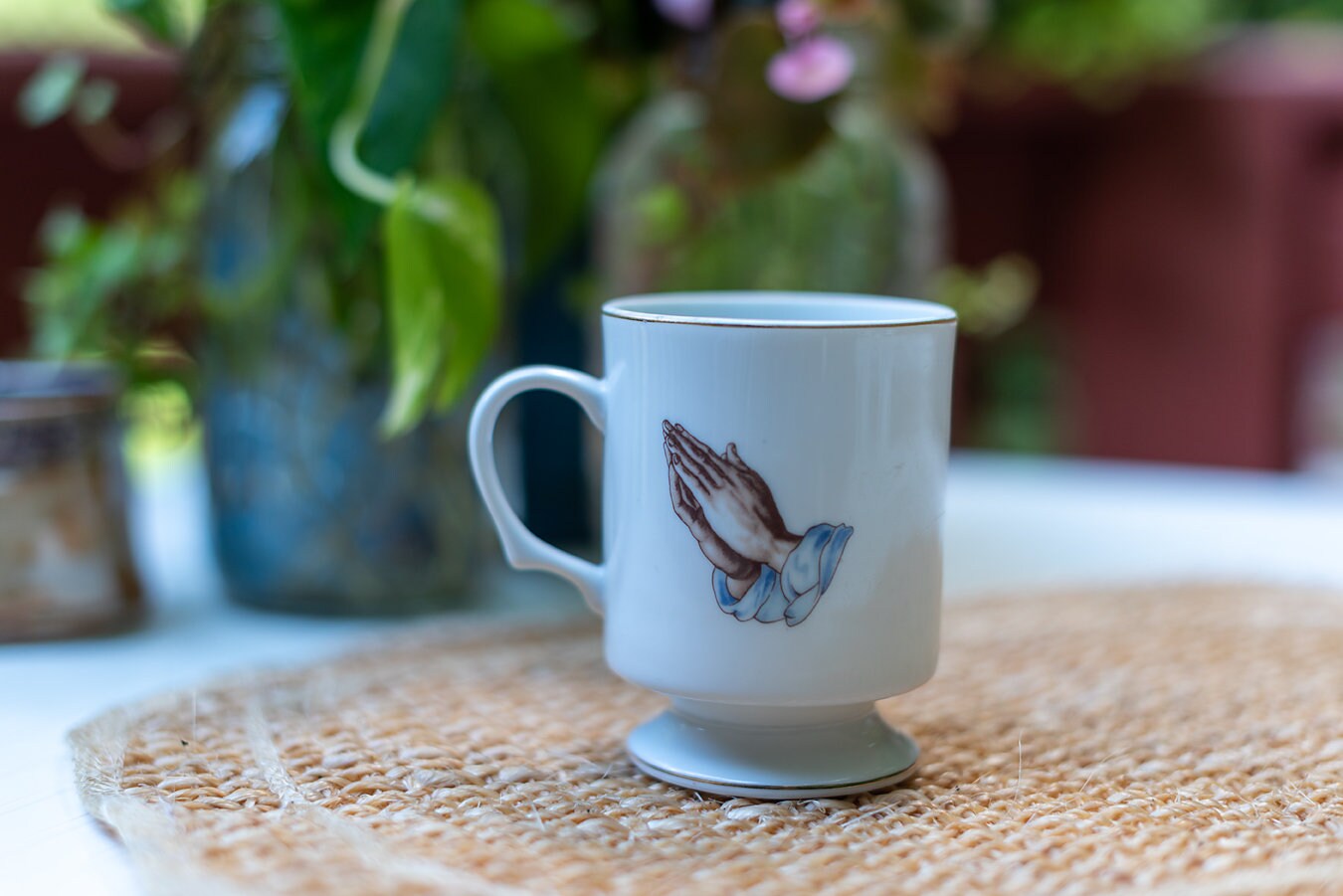 Vintage Serenity Prayer Praying Hands Mug Cup / Lefton Vintage - Etsy