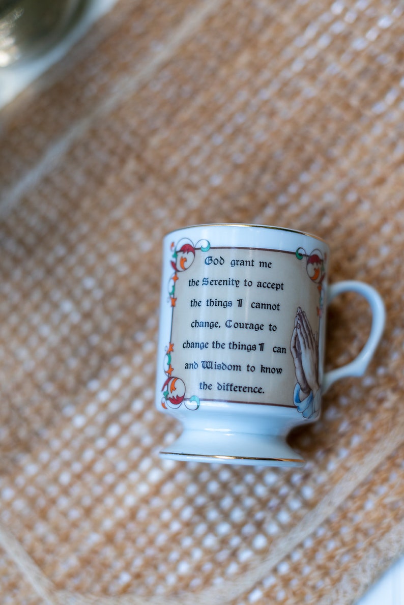 Vintage Serenity Prayer Praying Hands Mug Cup / Lefton Vintage - Etsy