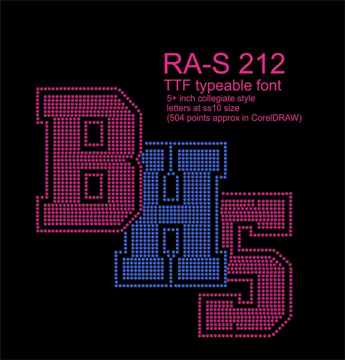 RA-S 212 Typeable Rhinestone Font - Etsy