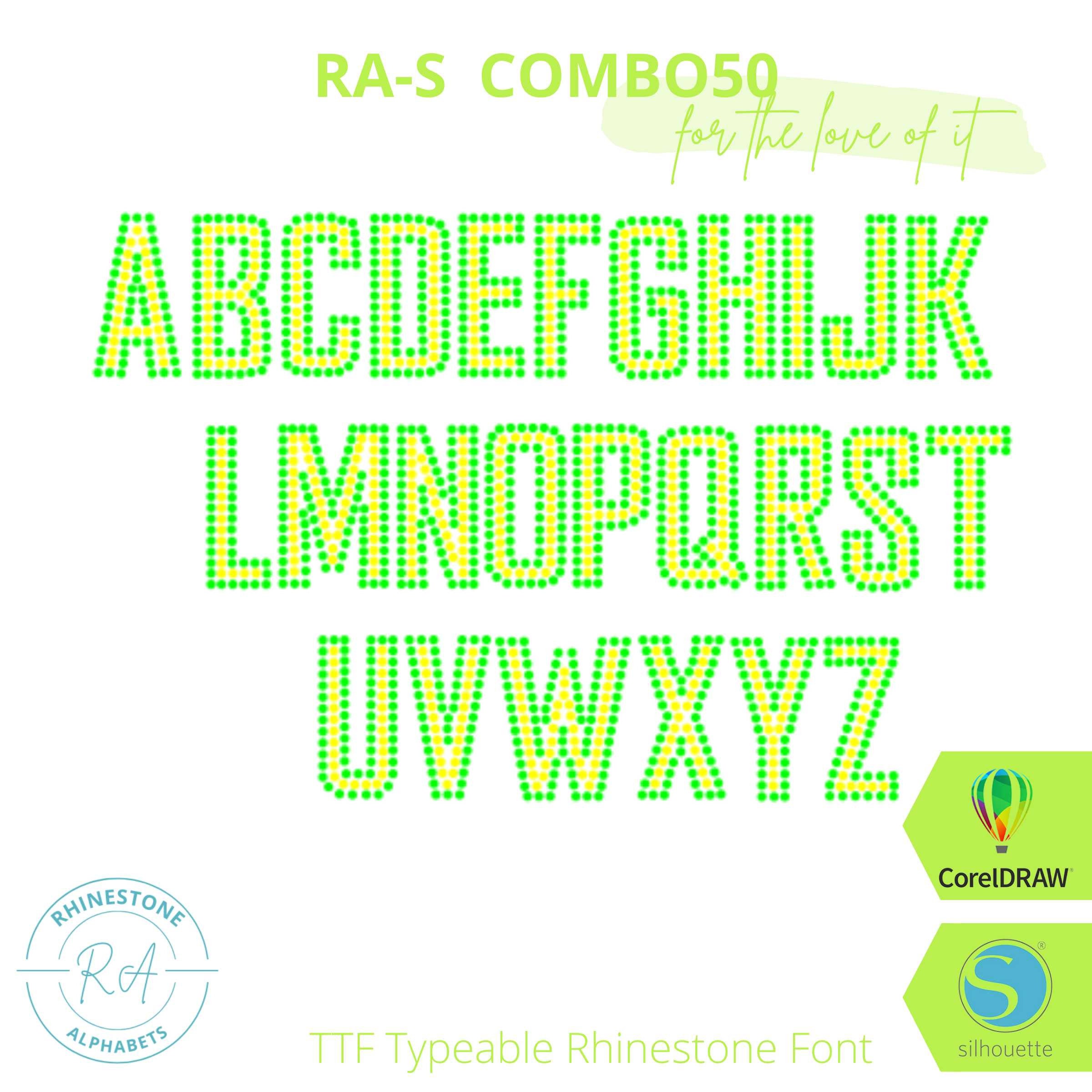 RA-S Combo 50 Typeable Rhinestone Font - Etsy