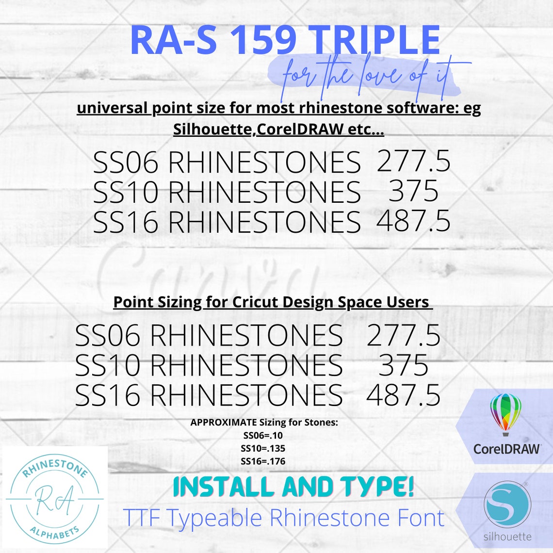 RA-S 159 Cursive Triple : This is a TTF/OTF Truetype Rhinestone Font ...