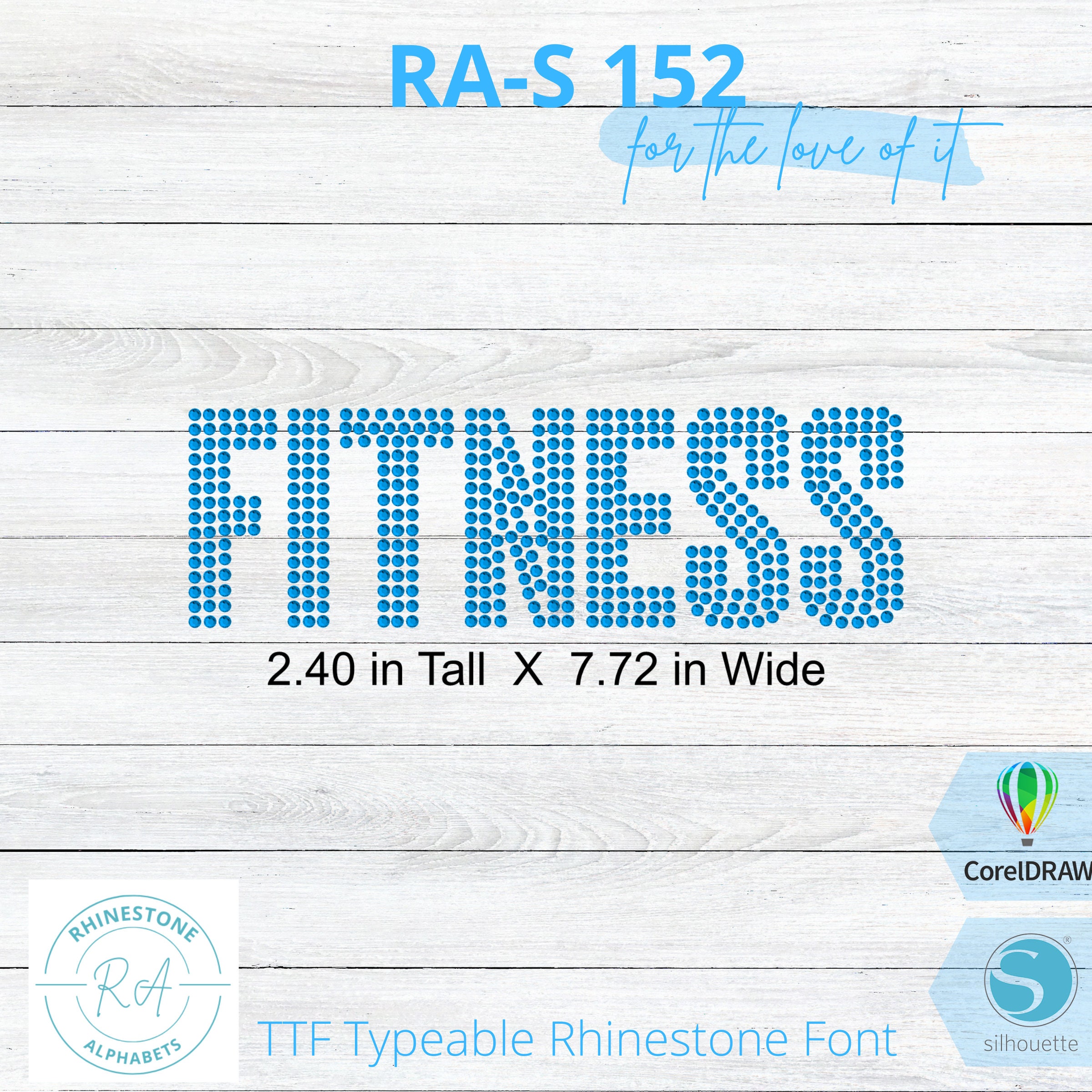 RA-S 152 A Typeable Rhinestone Font TTF/OTF - Etsy