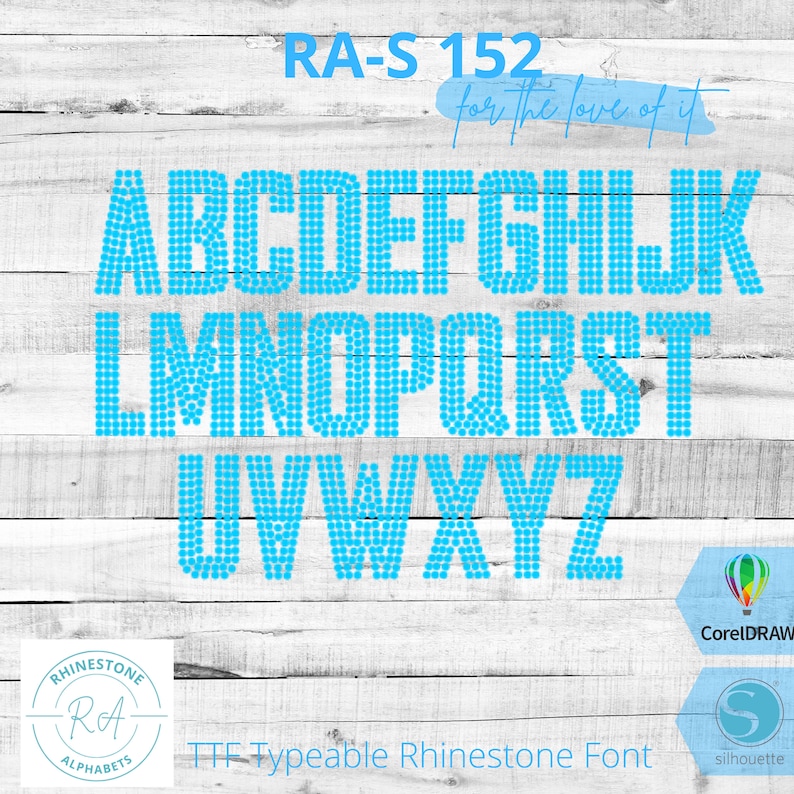 RA-S 152 A Typeable Rhinestone Font TTF/OTF - Etsy