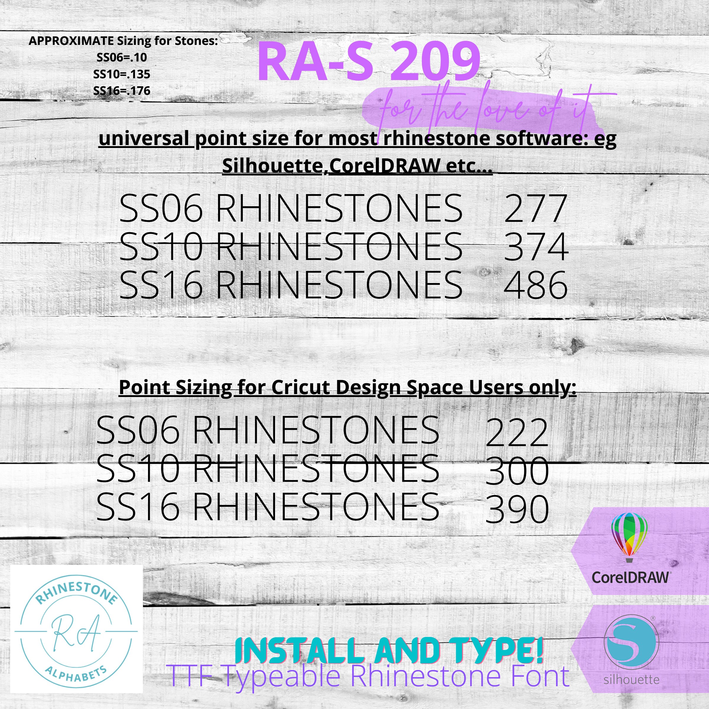RA-S 209 Combo Typeable Rhinestone Font - Etsy