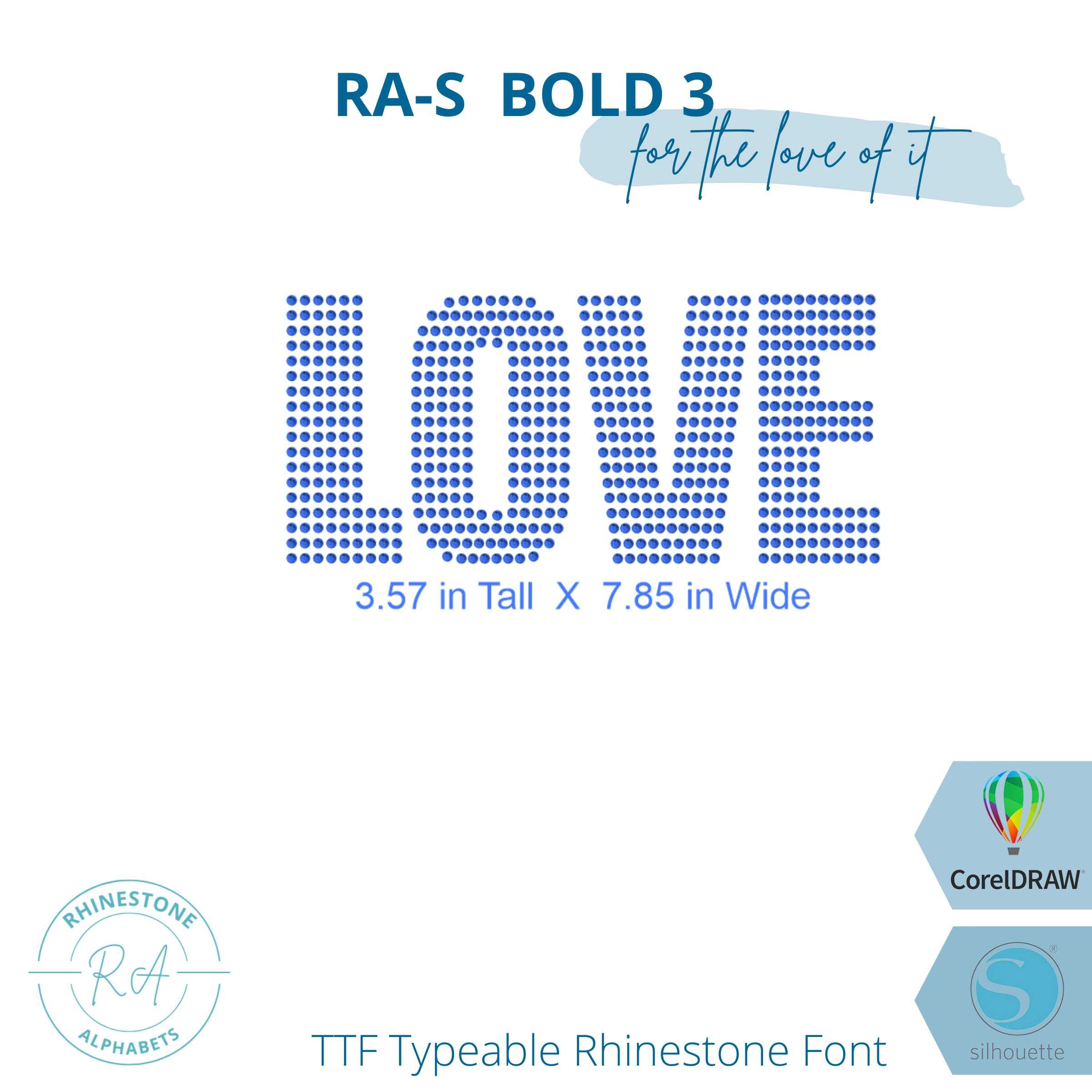 RA-S Bold 3 Typeable Rhinestone Font - Etsy