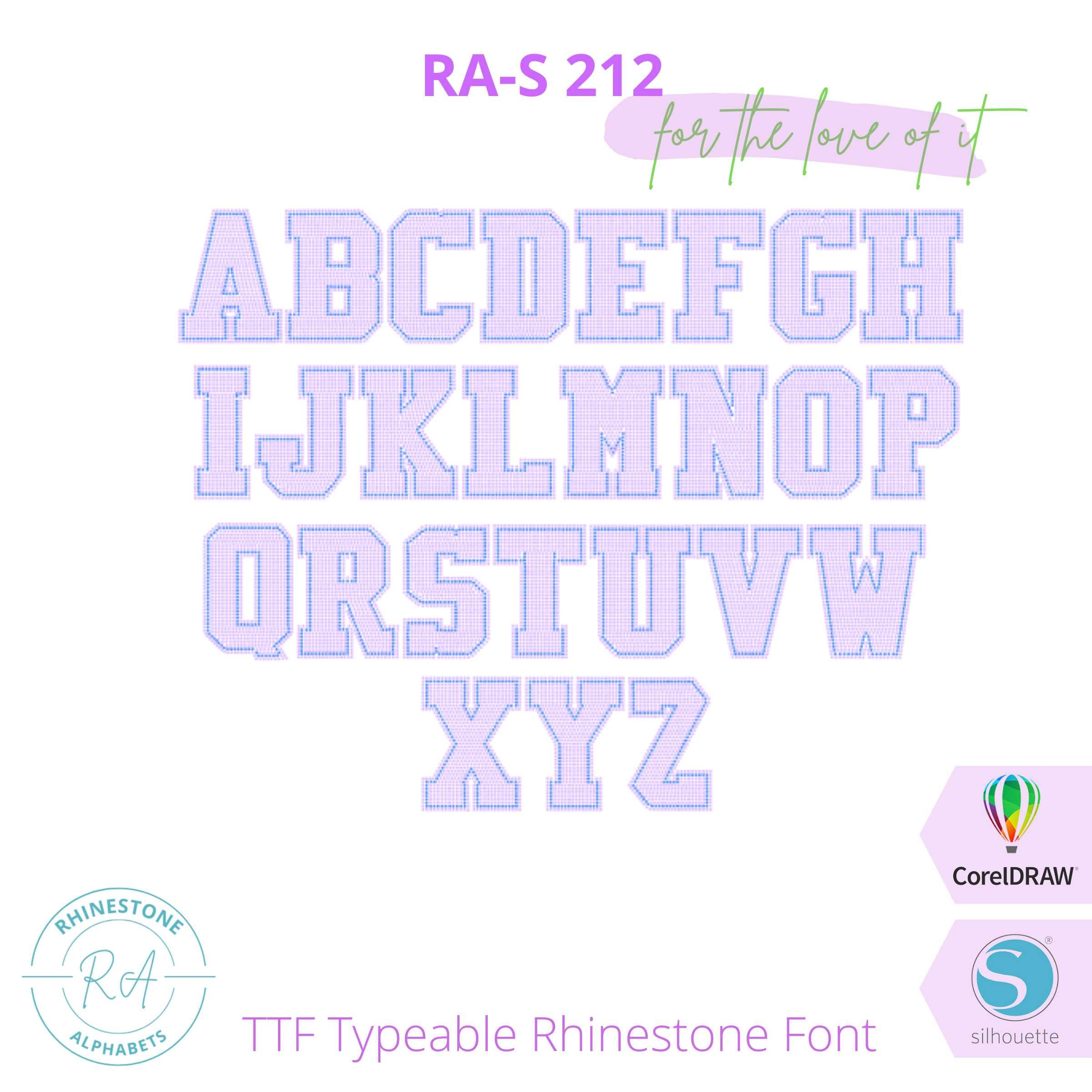 RA-S 212 Typeable Rhinestone Font - Etsy