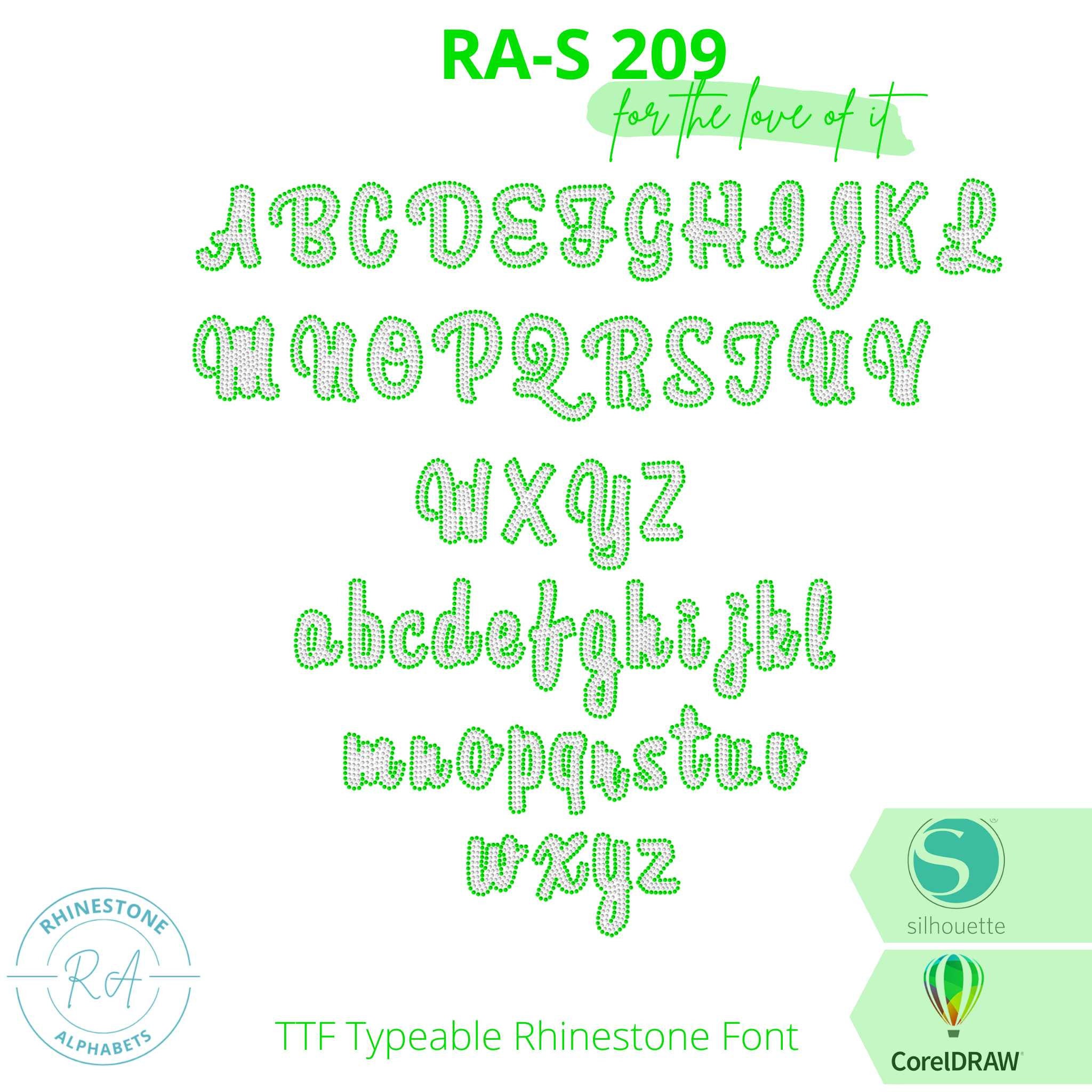 RA-S 209 Combo Typeable Rhinestone Font - Etsy