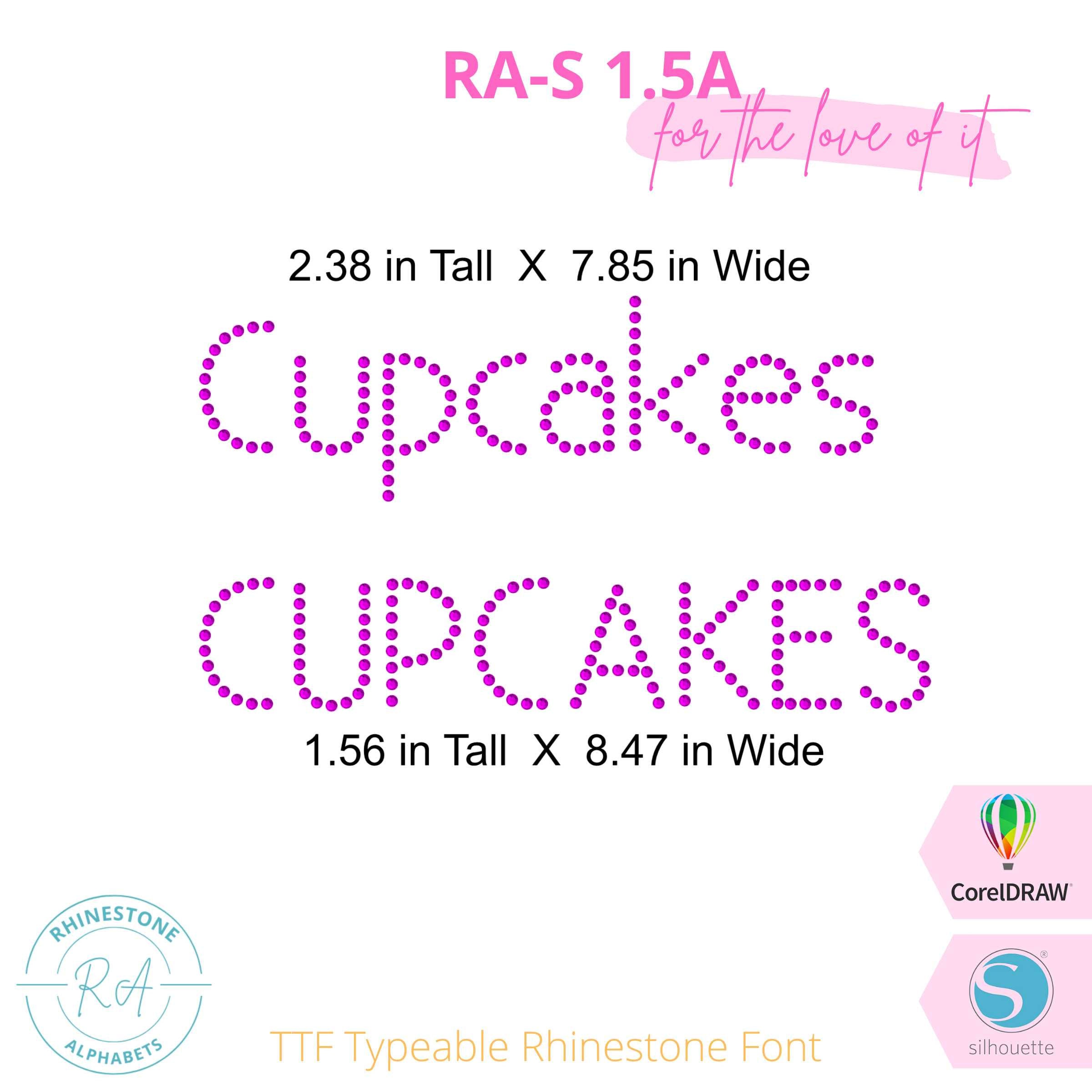 RA-S Round 1.5A Typeable Rhinestone Font - Etsy