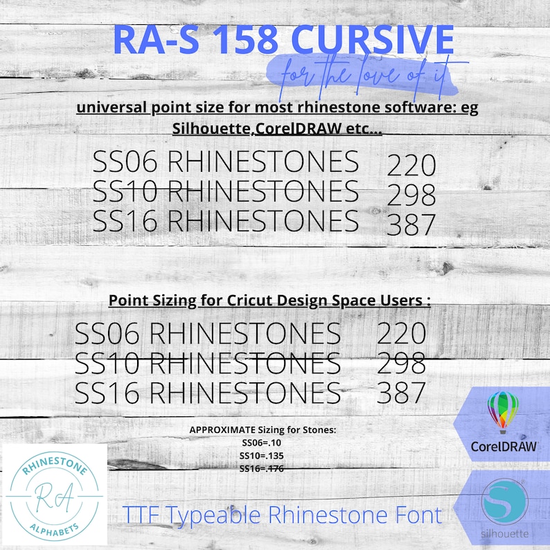 RA-S 158 Cursive Typeable Rhinestone Font - Etsy