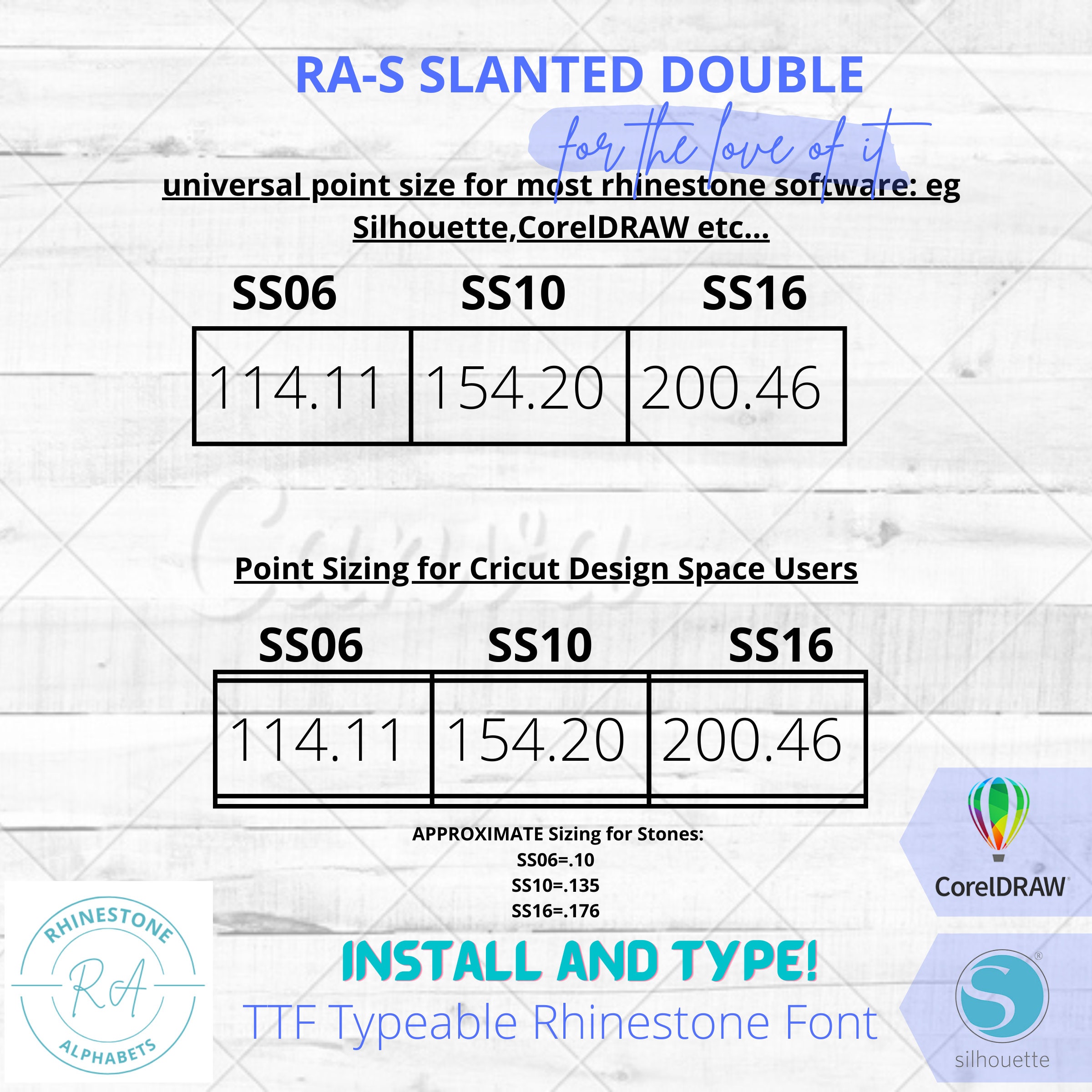 RA-S Slanted Double : A Typeable TTF Rhinestone Font All Upper Case ...