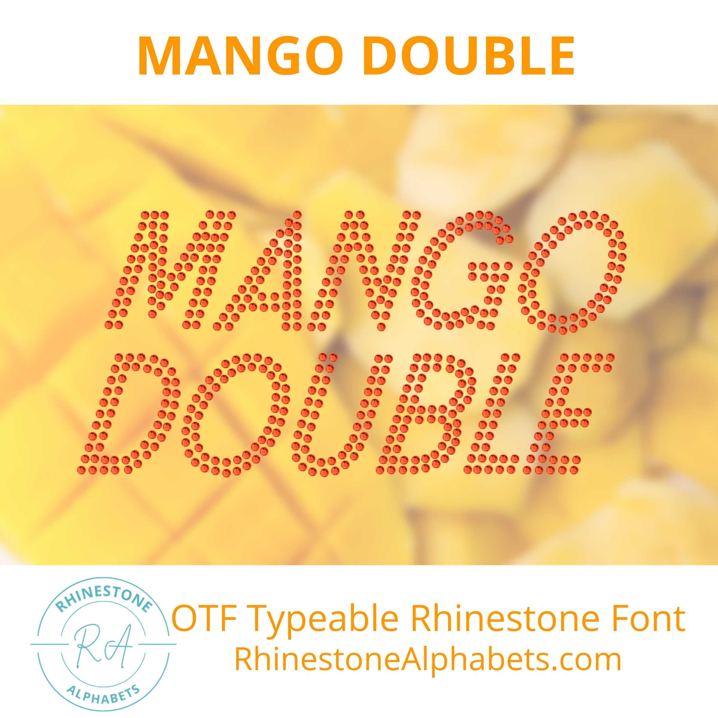 Mangodouble Cricut Sized Typeable Rhinestone Font - Etsy