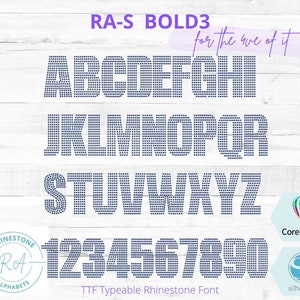 RA-S Bold 3 Typeable Rhinestone Font - Etsy